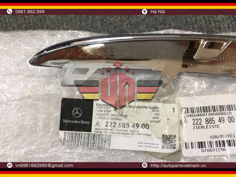 Nẹp mạ cản trước W222 A2228854900 – Việt Nam Auto Parts